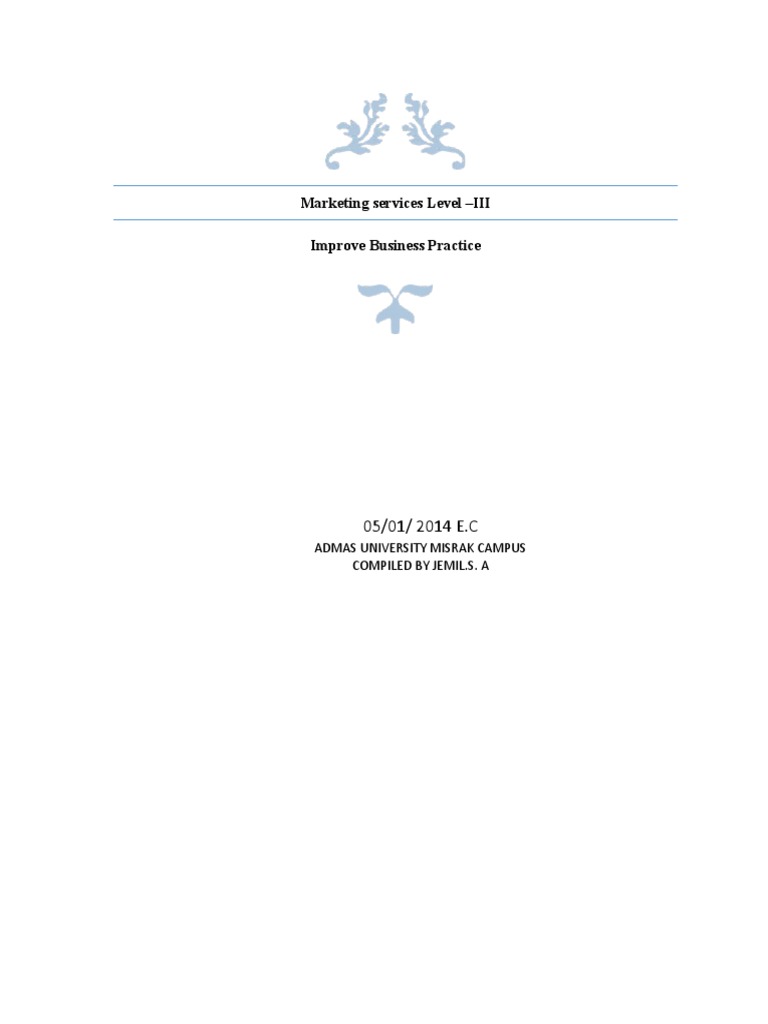 Improve Business Practice | PDF | Benchmarking | Quality Management