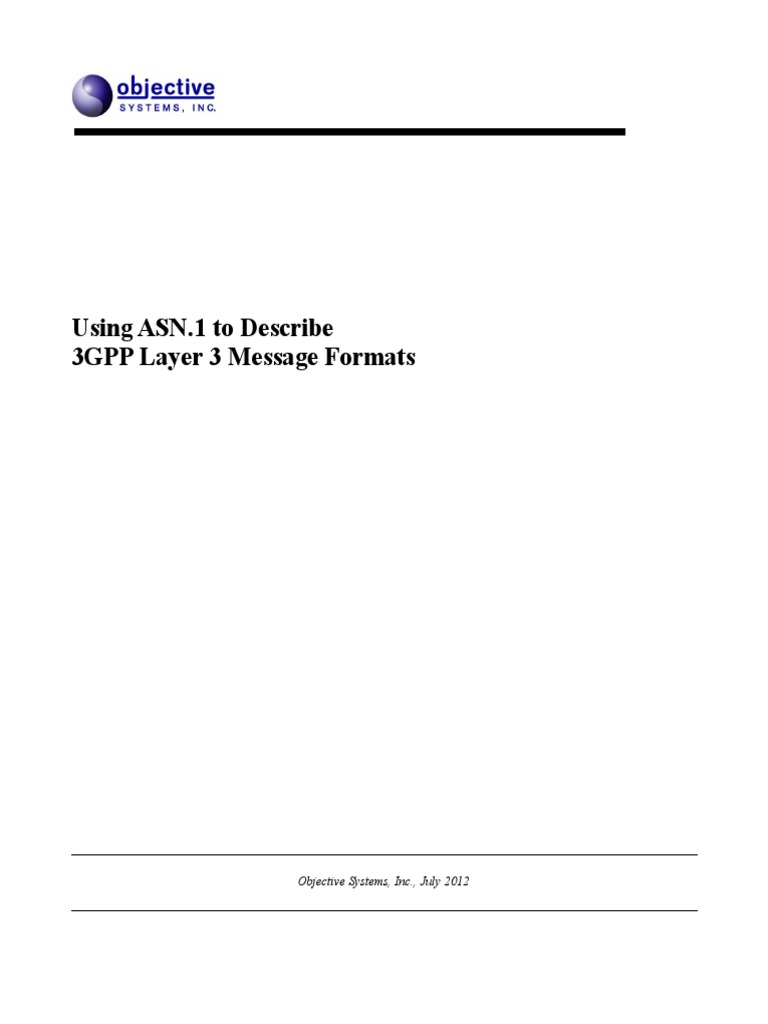 Using ASN.1 To Describe 3GPP Layer 3 Message Formats | PDF | Binary ...