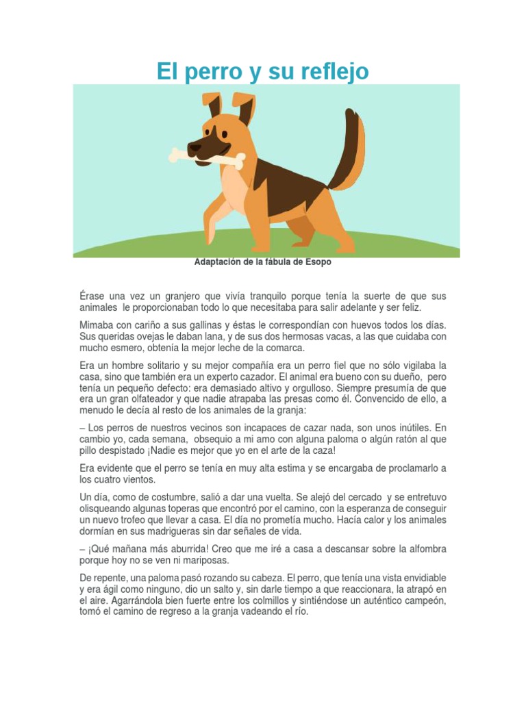 PLAN LECTOR-El Perro y Su Reflejo-25-11-21 | PDF
