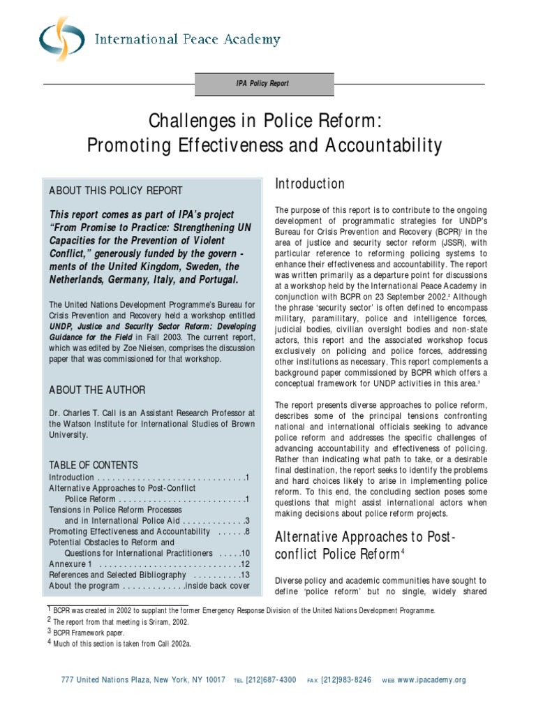 Challenges in Police | PDF | Police | United Nations Development Programme