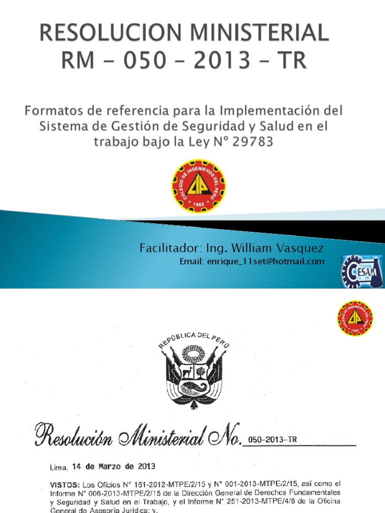 Resolucion Ministerial RM - 050 | PDF