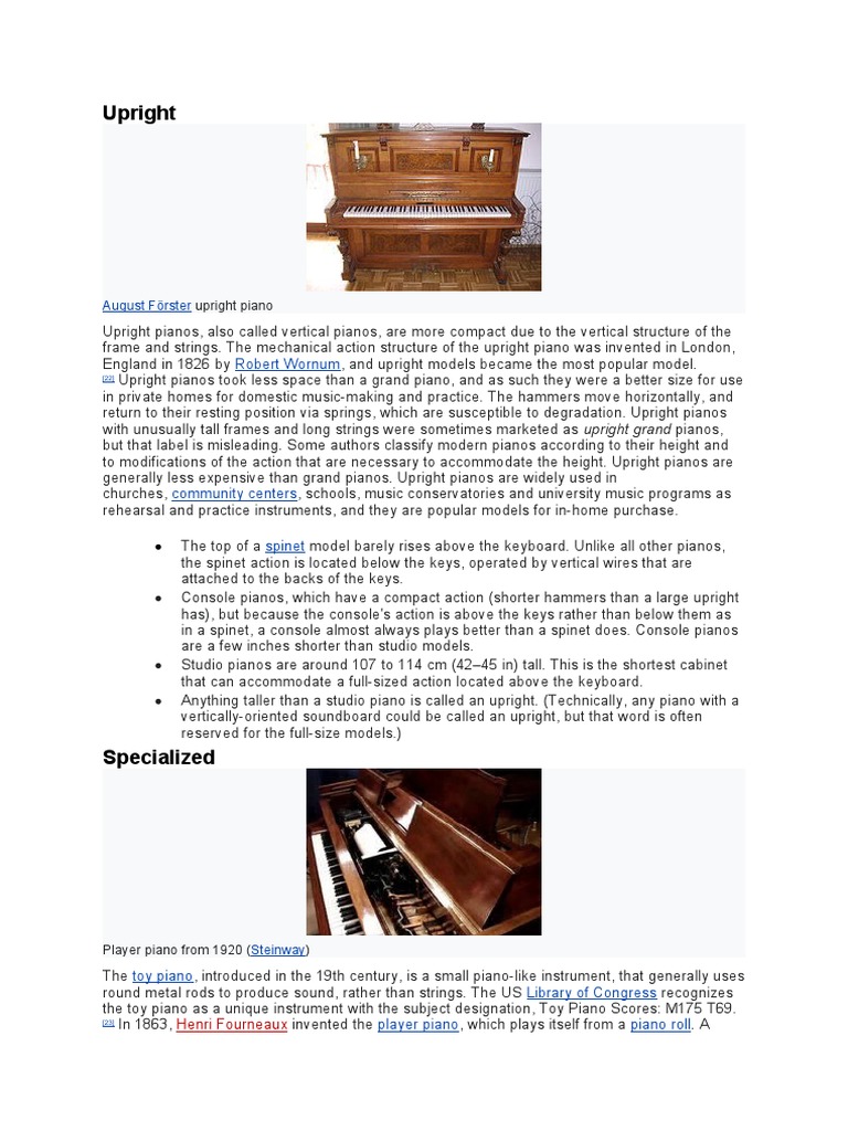 Upright: Robert Wornum | PDF | Piano | Musical Instruments