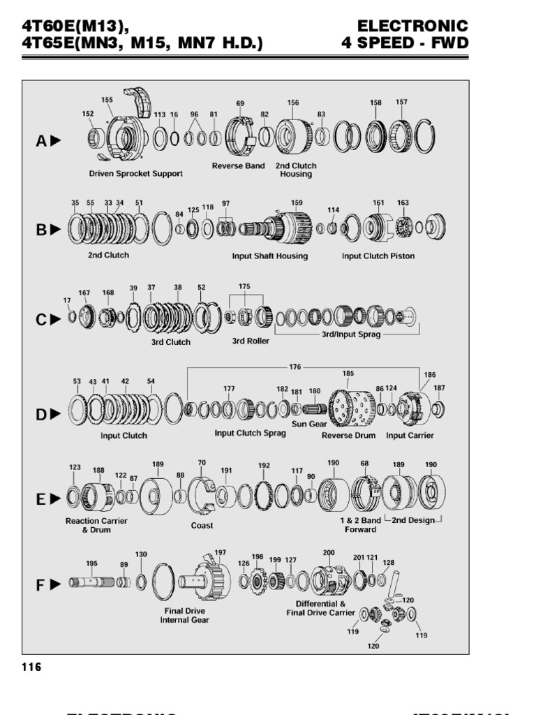 4t60e - 04 Trans Parts | PDF | Clutch | Axle
