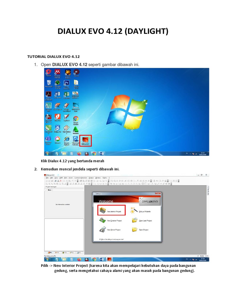 Tutorial DIALUX EVO 4.12: Simulasi Daylight | PDF | Komputer