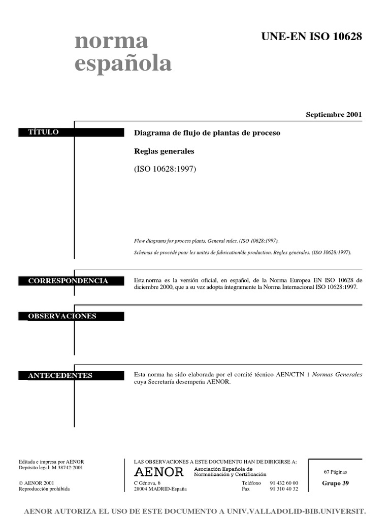 Norma ISO 10628 para Diagramas de Procesos | PDF | Europa ...