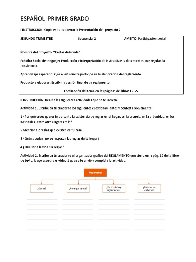 Actividades de Español para Primer Grado | PDF