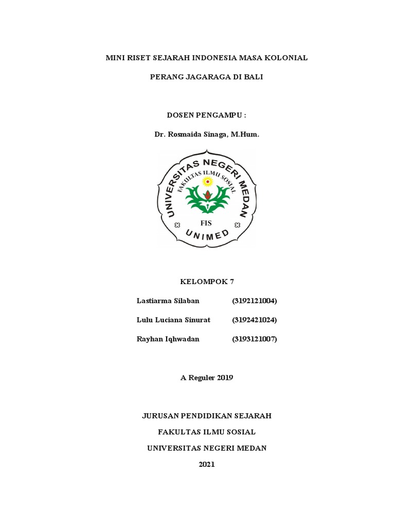 Sejarah Perang Jagaraga di Bali | PDF