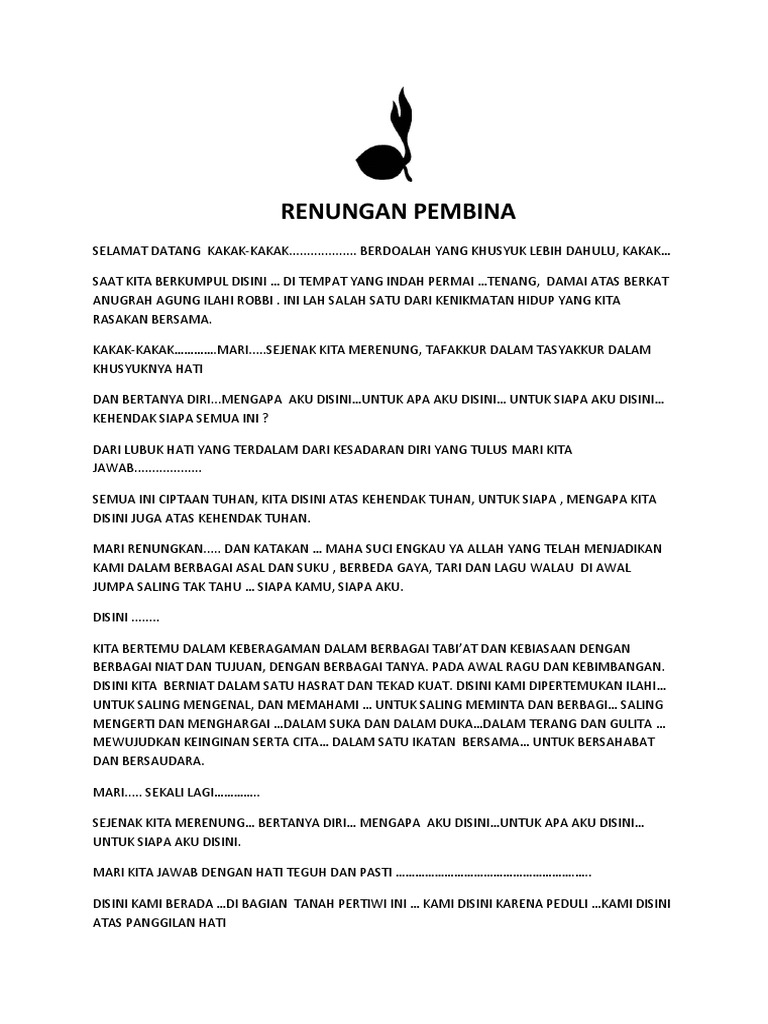 Renungan-Pembina-Pramuka SURYANI SMKN 2 Bone | PDF
