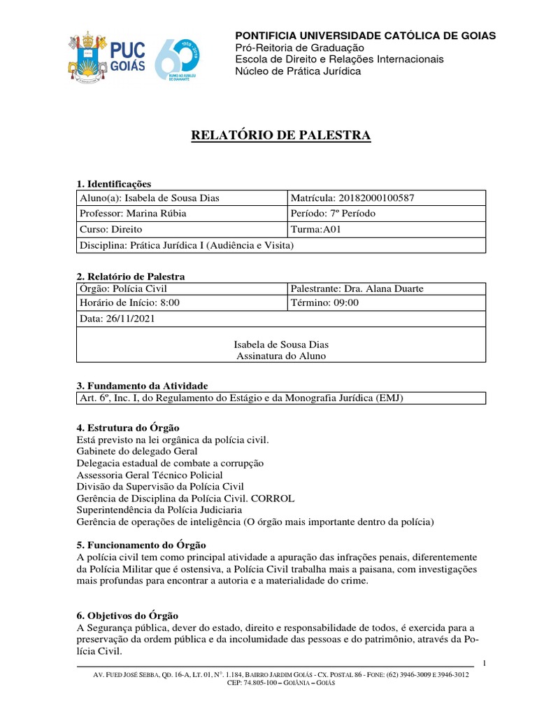 Relatório Policia Civil | PDF | Polícia | Crime e violência