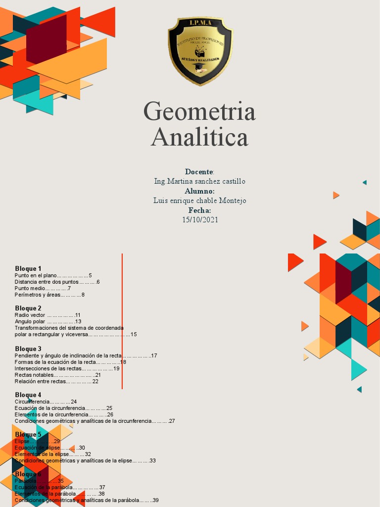 Geometria Analitica | PDF | Sistema de coordenadas Cartesianas | Triángulo