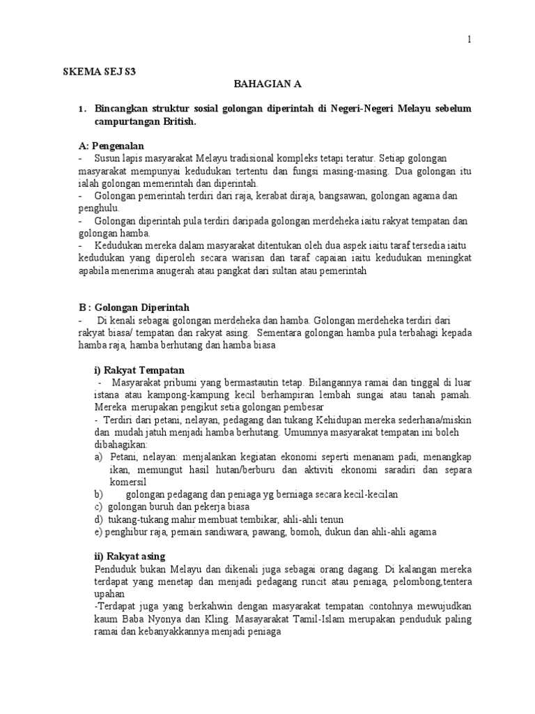 Skema Sejarah s3 | PDF
