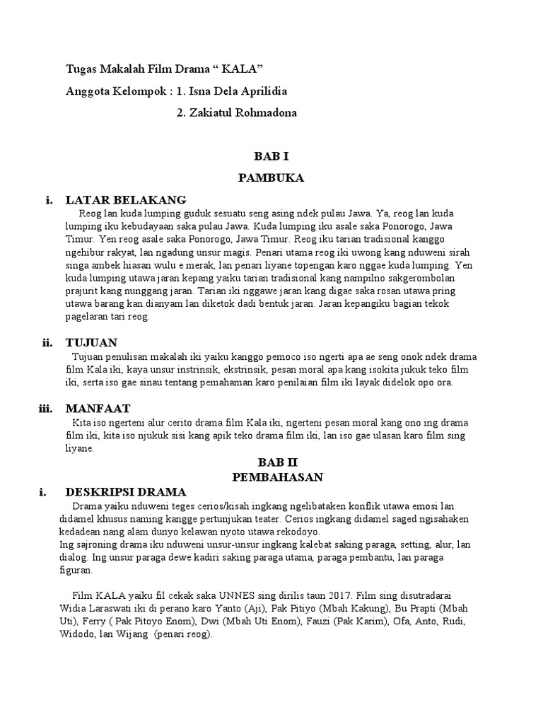 Tugas Makalah Film Drama | PDF