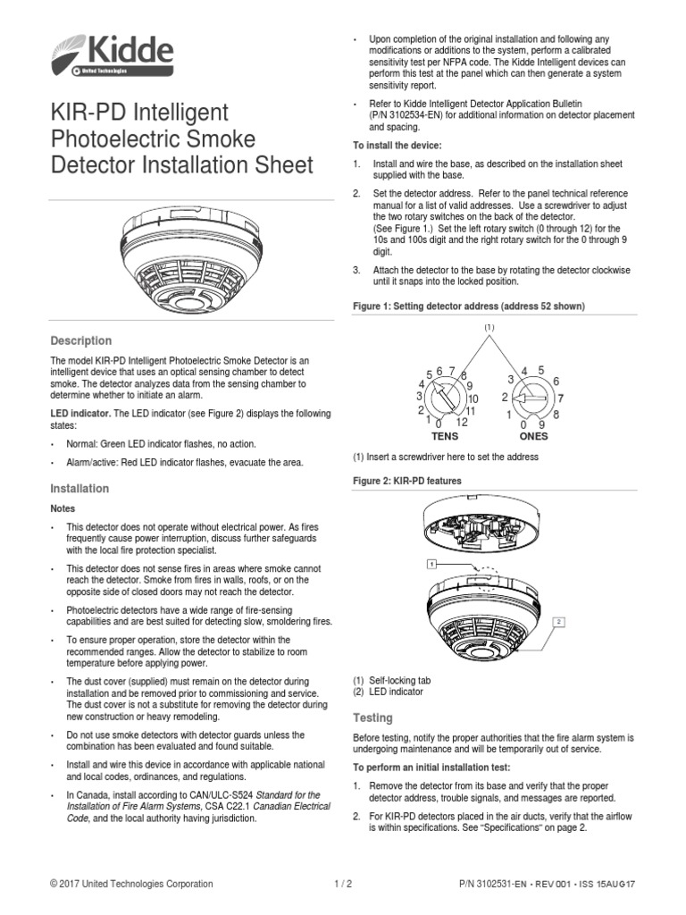 Kir PD Kidde Manual Instalacion SH Ingenieria | PDF | Sensor | Tools