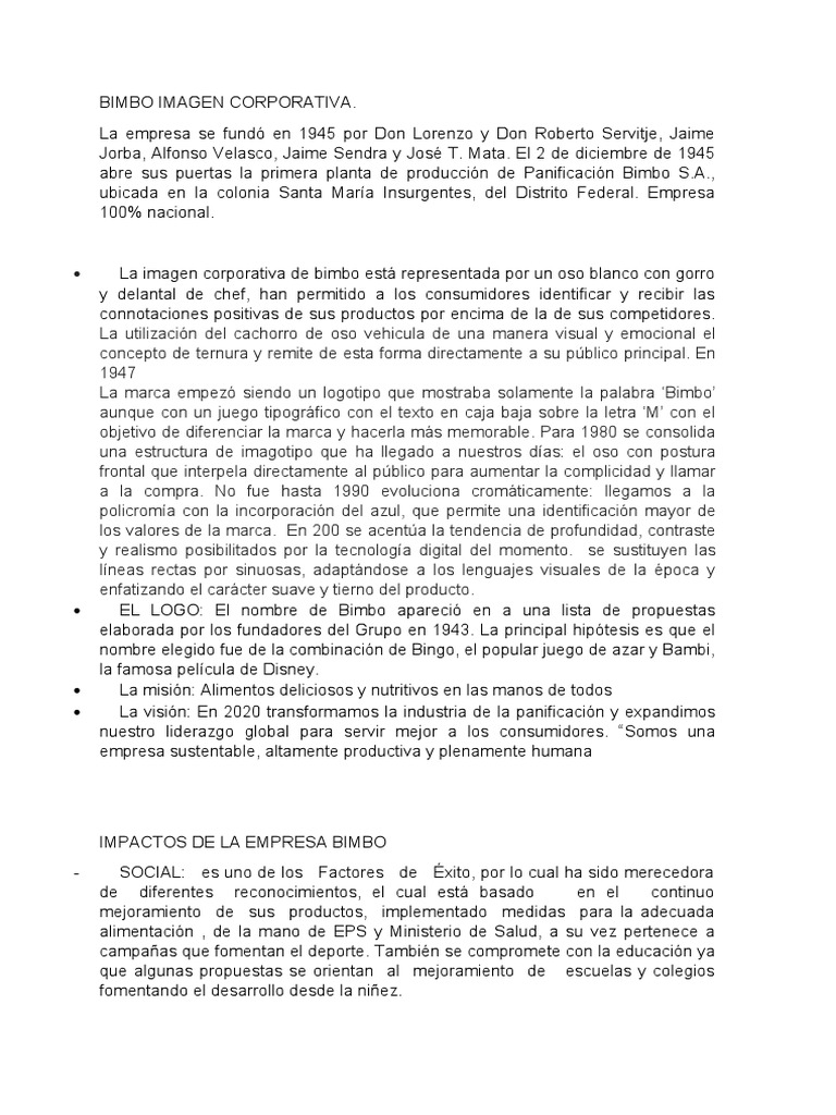 Evolución de la Imagen Corporativa Bimbo | PDF | Ciencias sociales