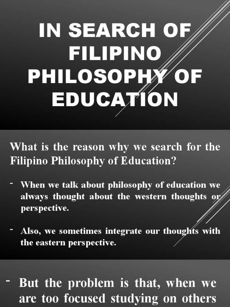 In Search of Filipino Philosophy of Education | PDF | Philippines ...