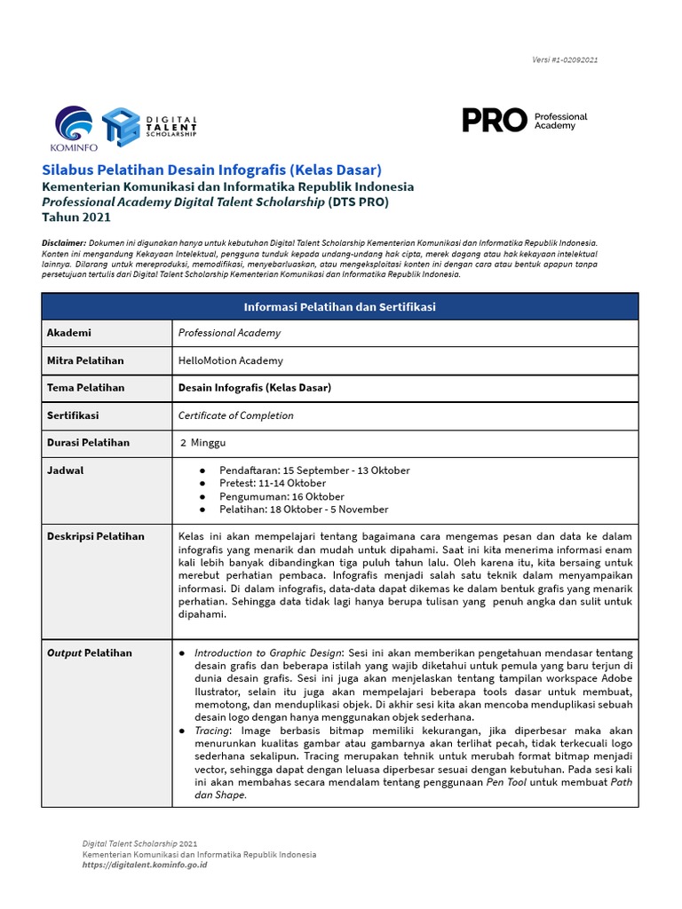 Silabus Desain Infografis Proa | PDF