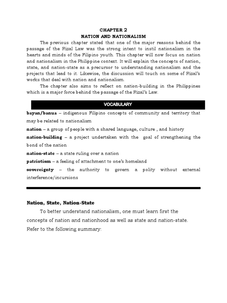 Chapter 2 | PDF | Nationalism | Nation