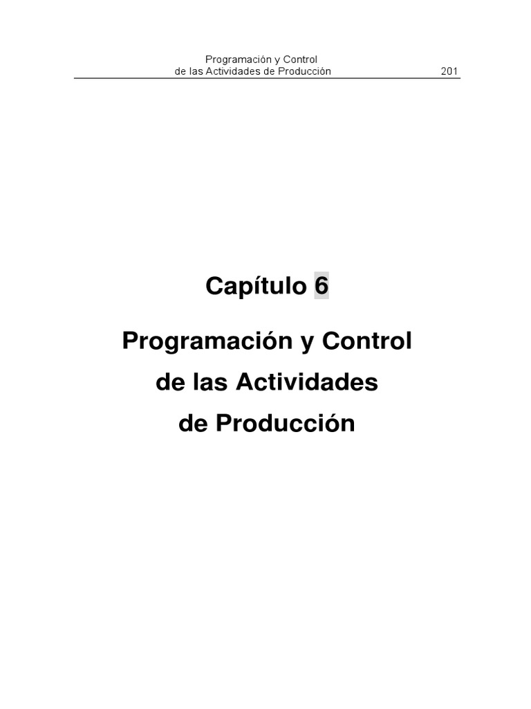 Control y Programación de Producción | PDF | Programación de ...