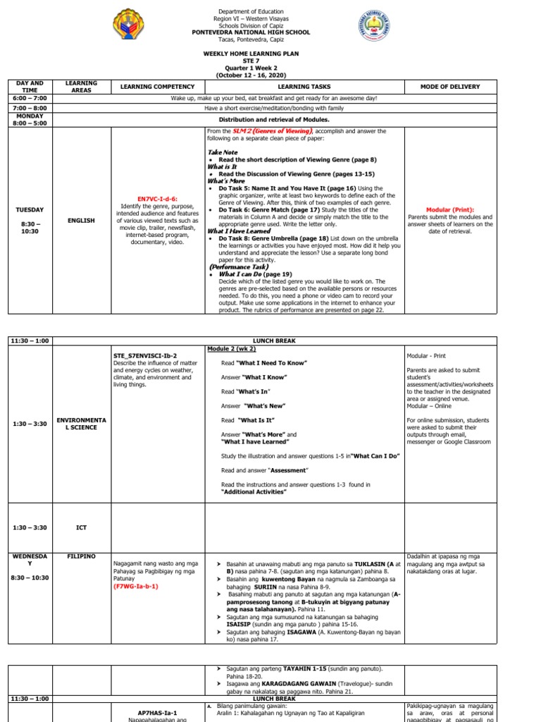 SLM 2 (Genres of Viewing) : Take Note What Is It What's More | PDF ...