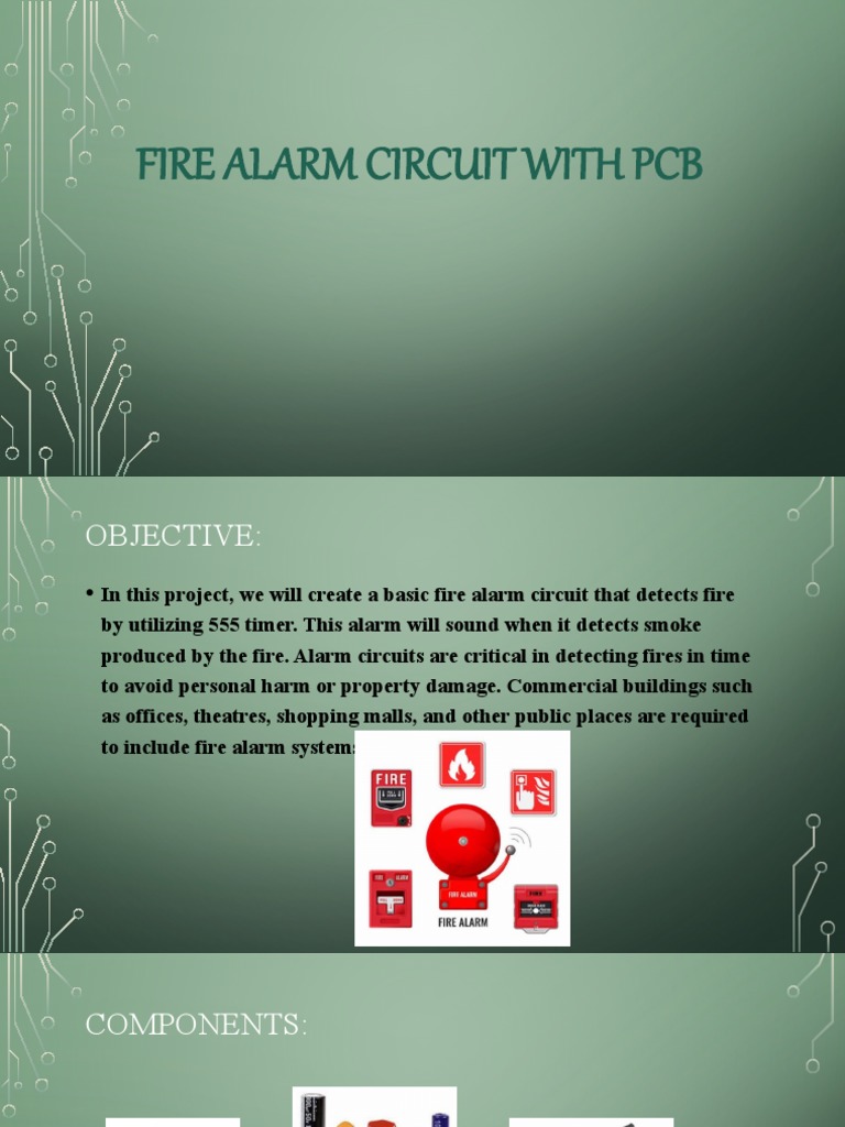 Basic Fire Alarm Circuit with PCB | PDF | Sensor | Fires