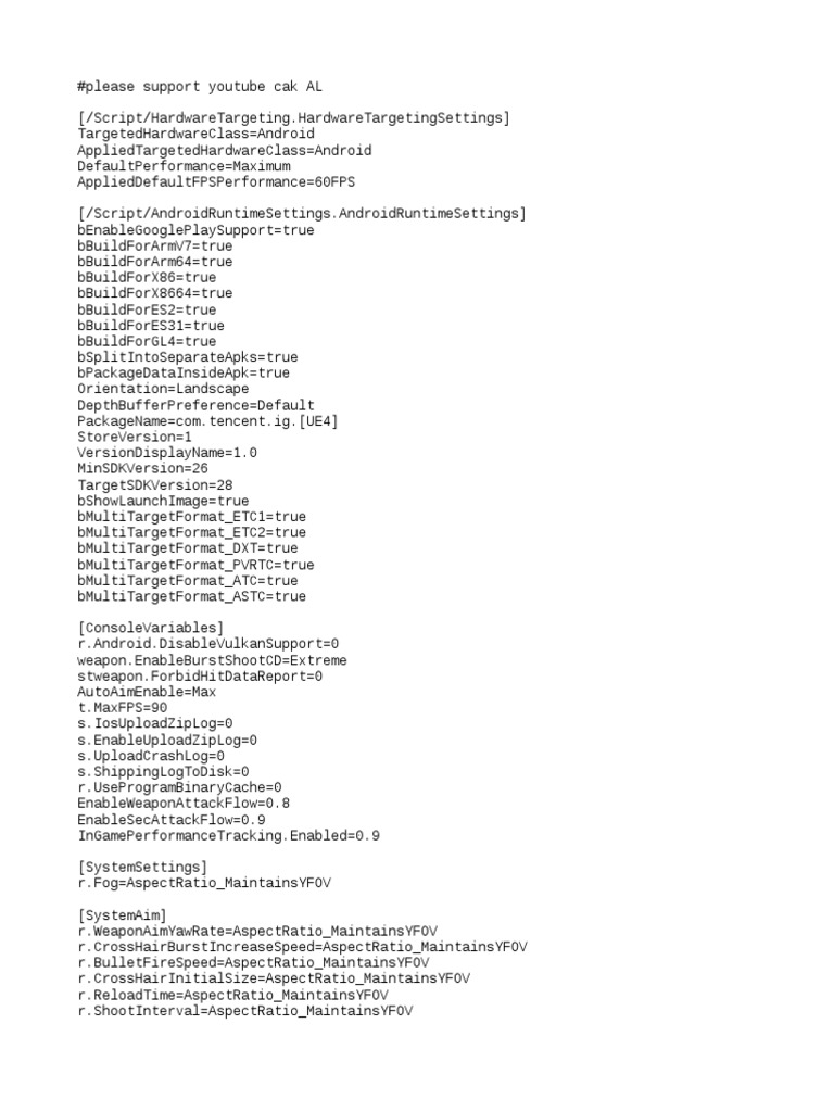 UserEngine Ini | PDF