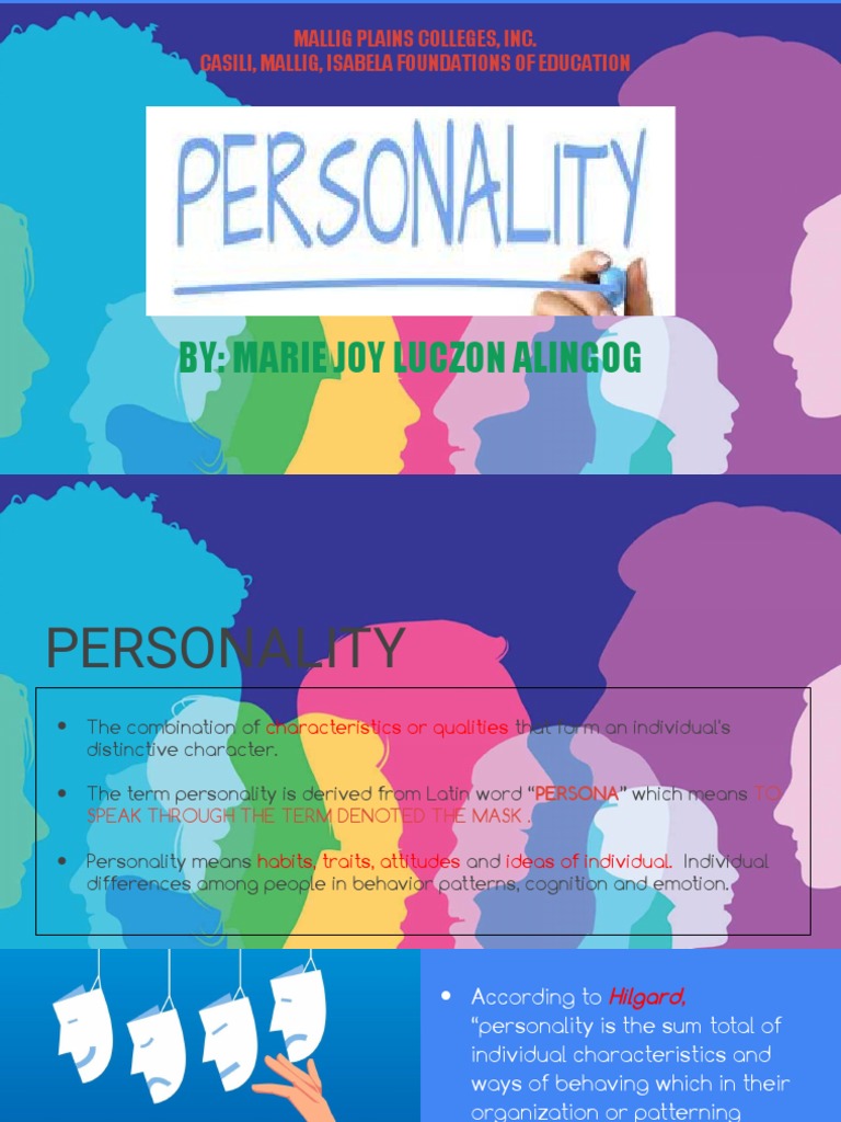 PERSONALITY POWERPOINT PRESENTATION by Teacher Majoy | PDF ...