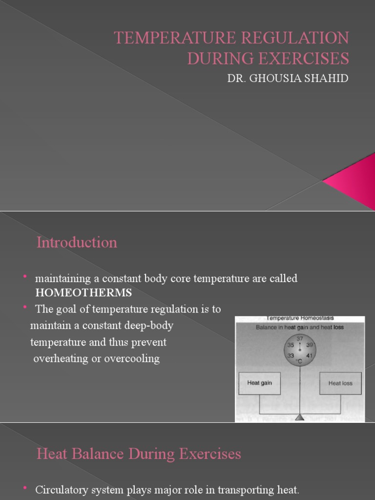 Temperature Regulation in Exercise | PDF | Heat Transfer | Heat