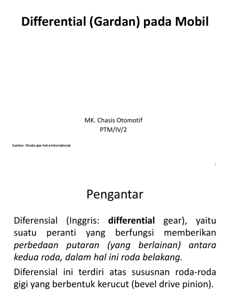 Differential Mobil | PDF