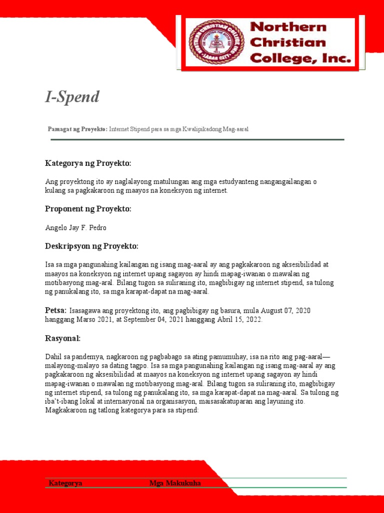 Project Proposal Template | PDF