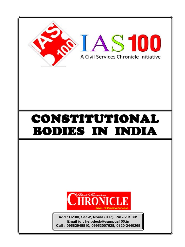 Constitutional Bodies in India | PDF | Government Of India | Attorney ...