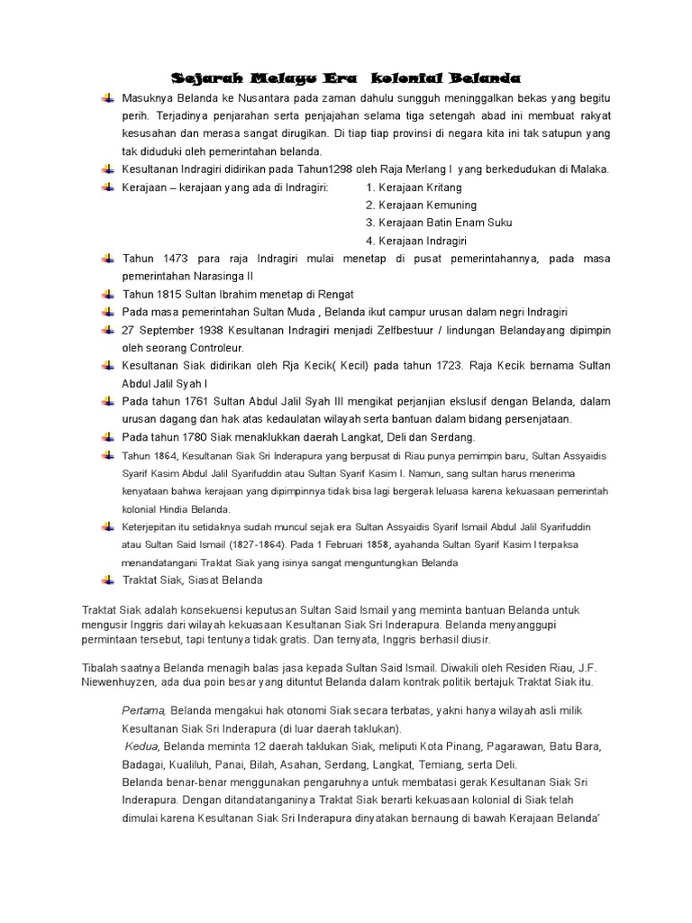 Sejarah Riau Era Kolonial | PDF