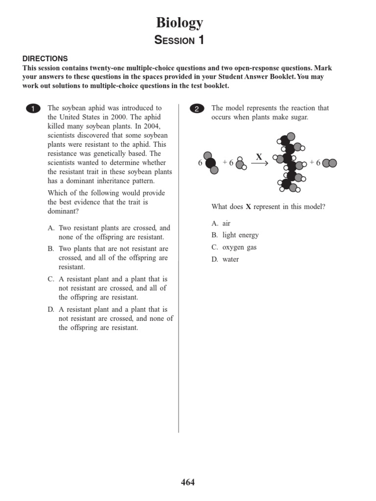MCAS 2019 Released Biology Questions | PDF | Cell (Biology) | Glycogen