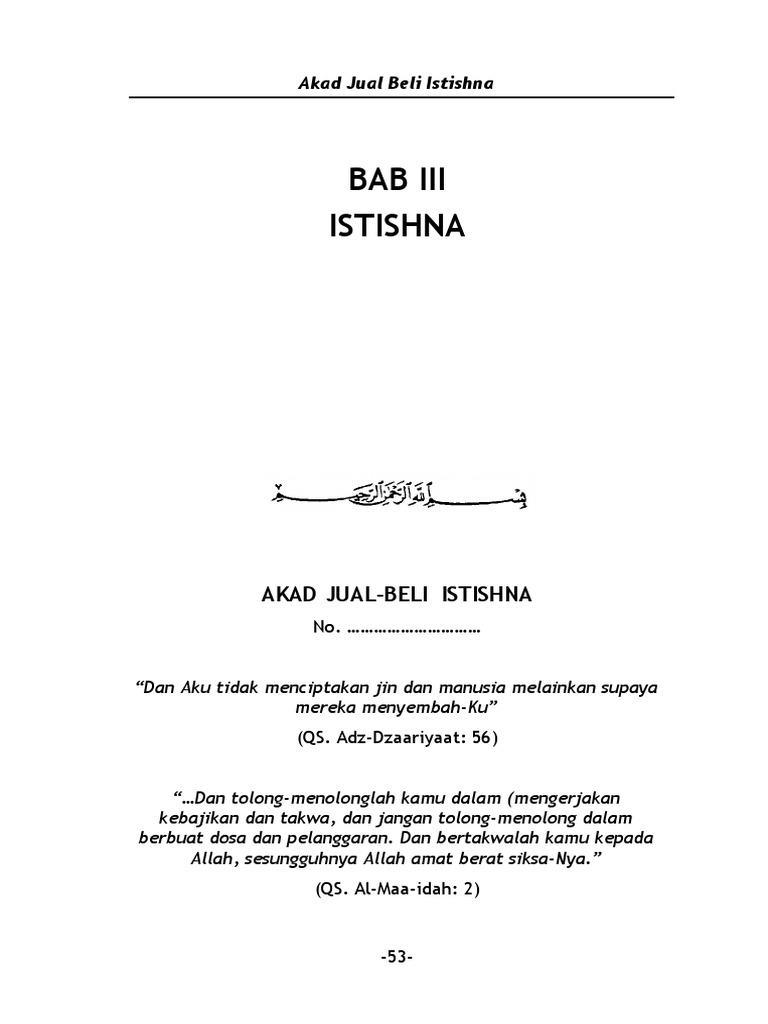 3 - Akad Istishna | PDF