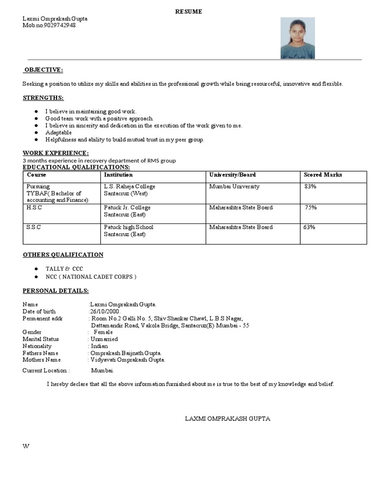 Laxmi Resume | PDF