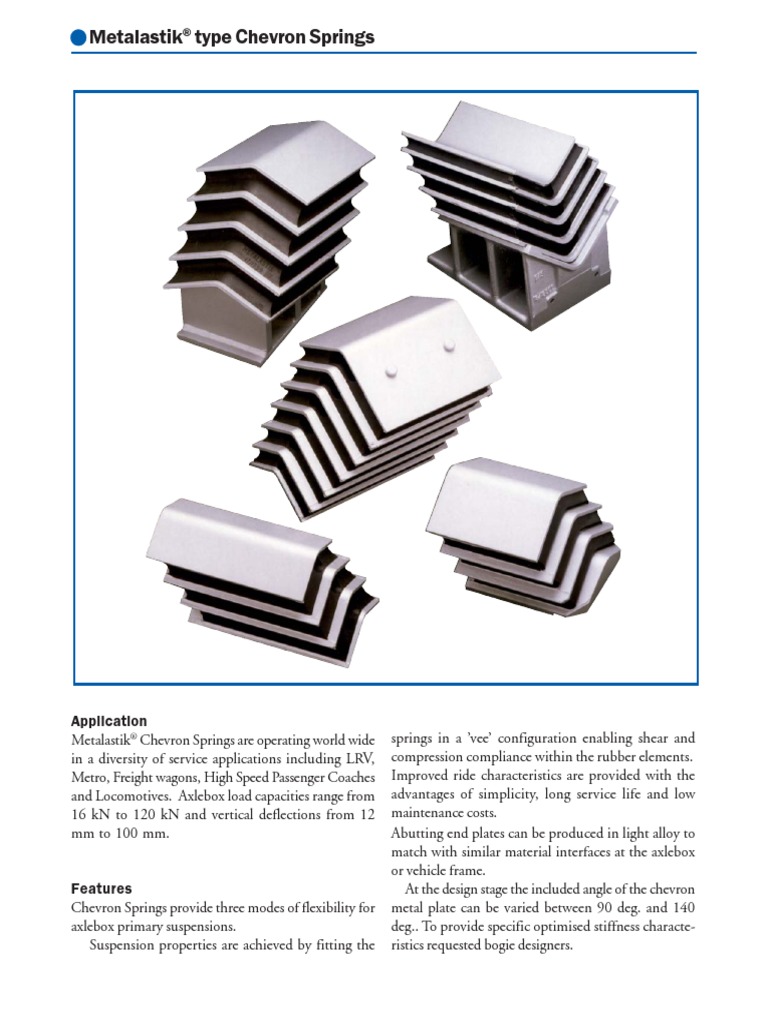 Metalastik Type Chevron Springs | PDF | Stiffness | Mechanical Engineering