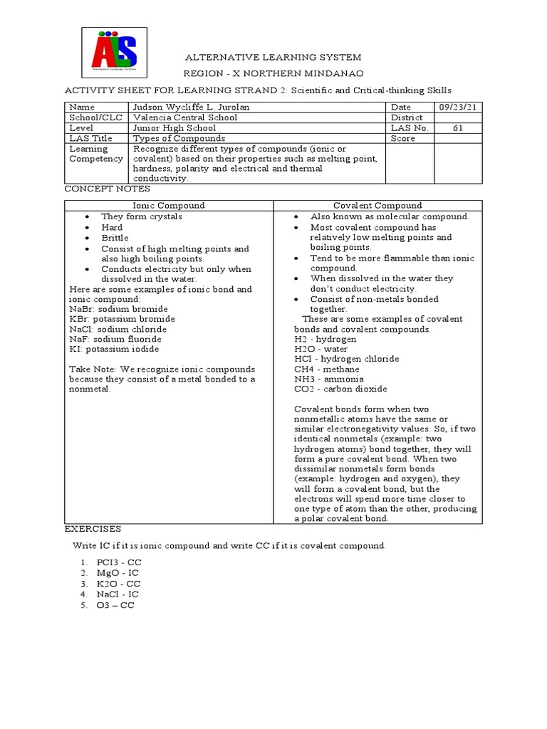 Learning Strand - Set G | PDF | Electric Charge | Chemical Compounds