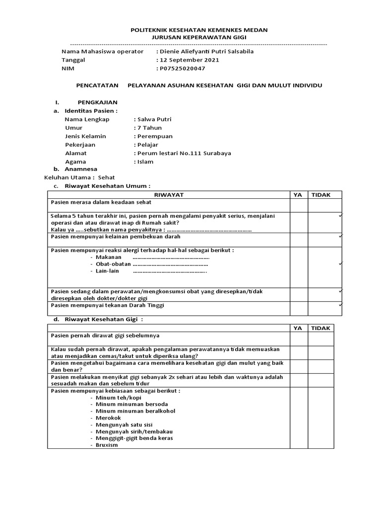 Form Isian Individu | PDF