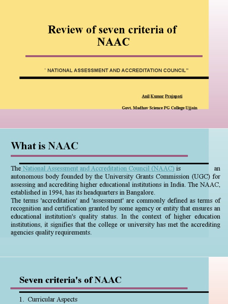NAAC Criteria | PDF | Curriculum | Educational Assessment
