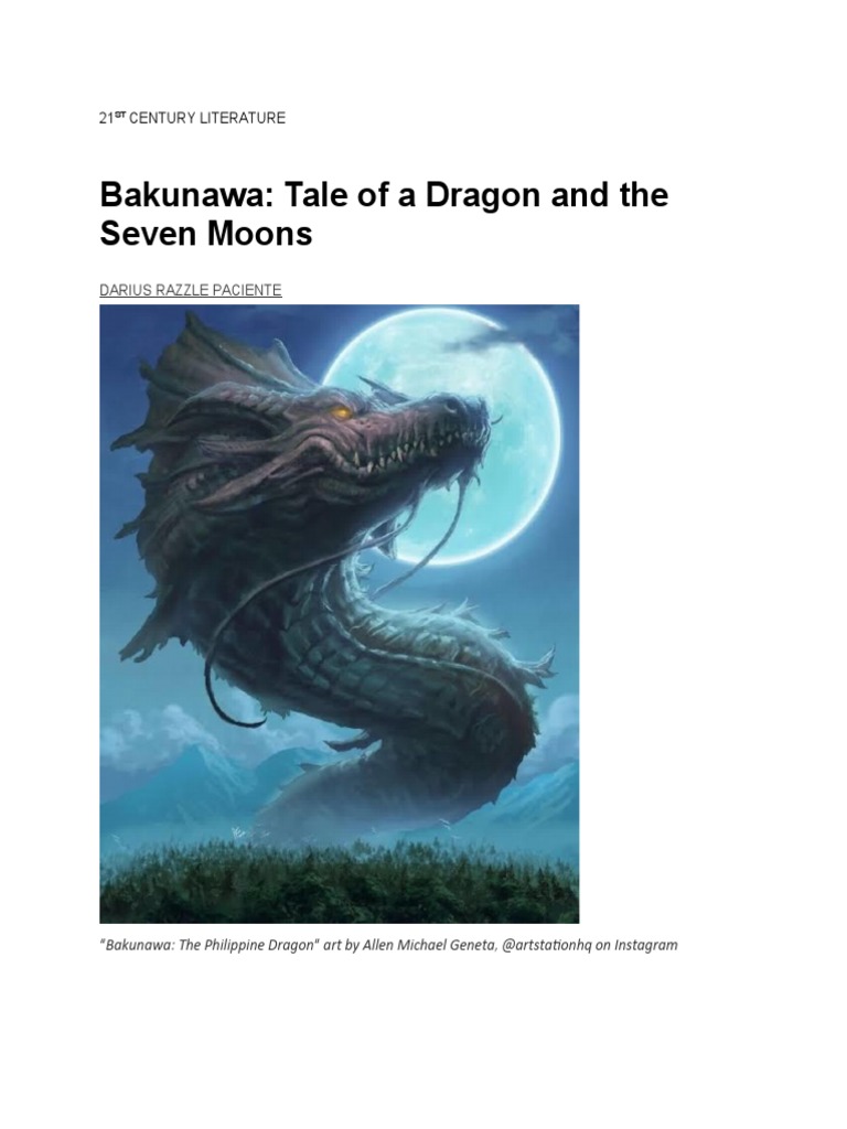 Bakunawa: Tale of A Dragon and The Seven Moons: 21 Century Literature | PDF