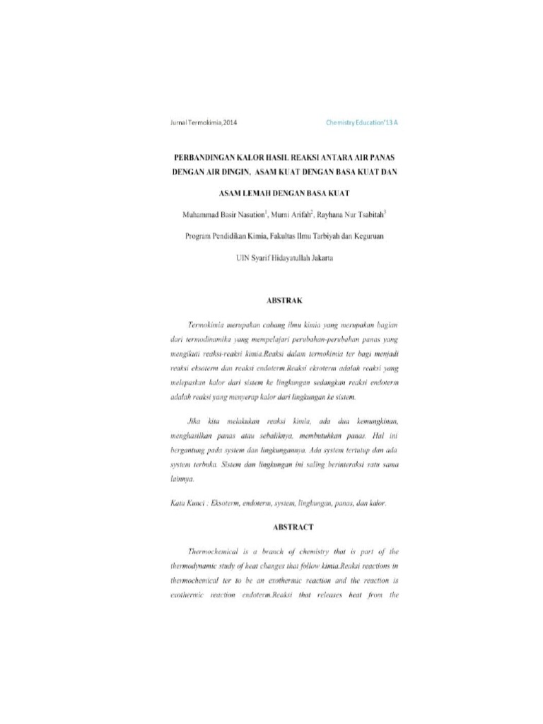 Jurnal Termokimia | PDF