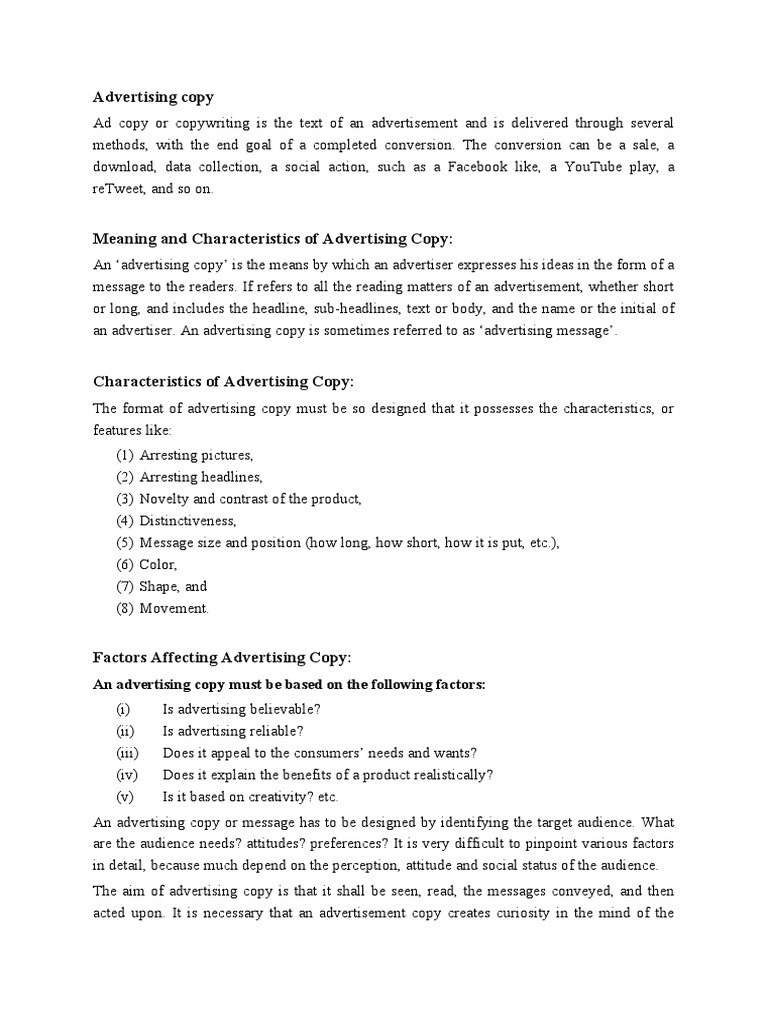Advertising | PDF | Advertising | Copywriting