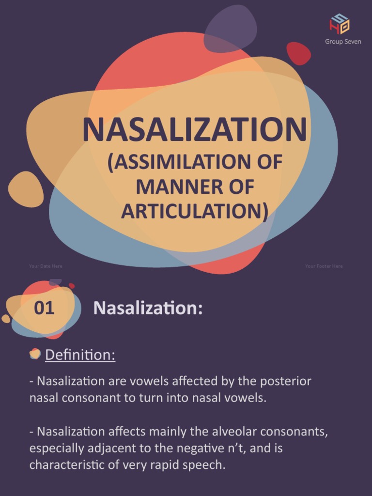 Nasalization: (Assimilation of Manner of Articulation) | PDF ...