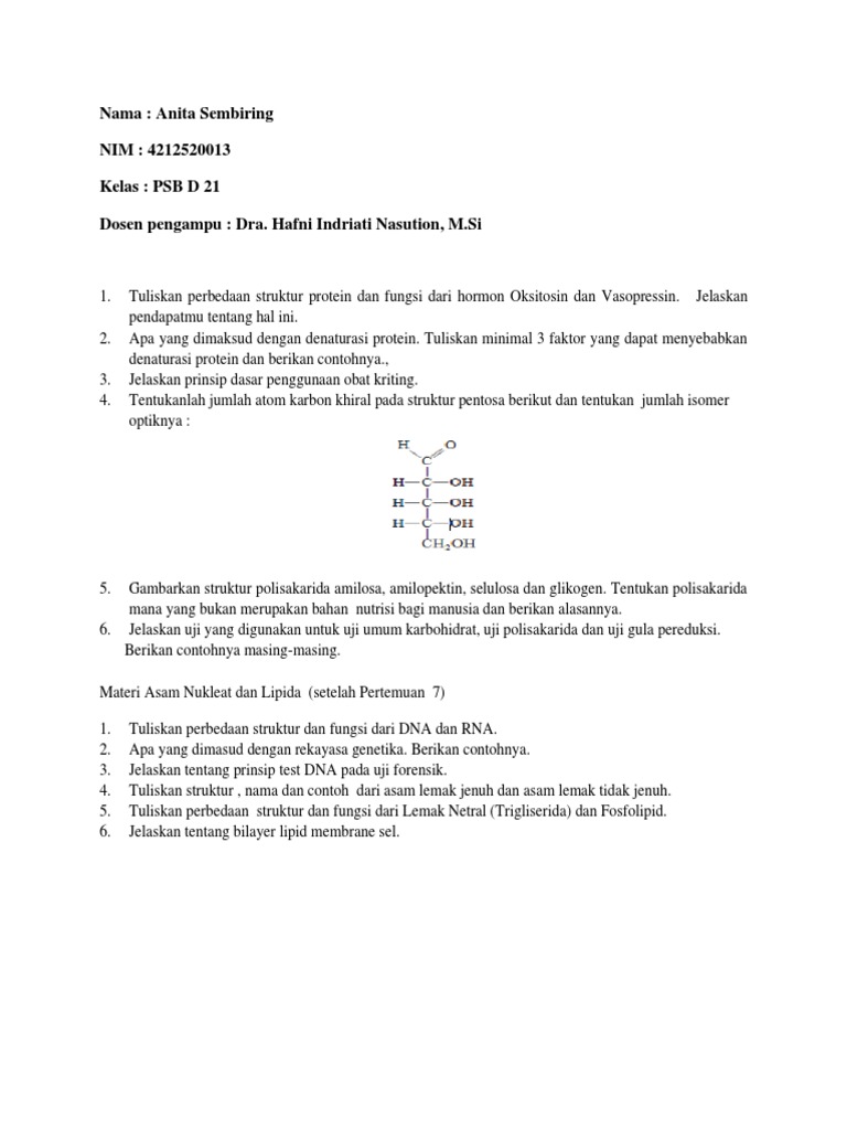 Tugas Rutin Biomolekul | PDF