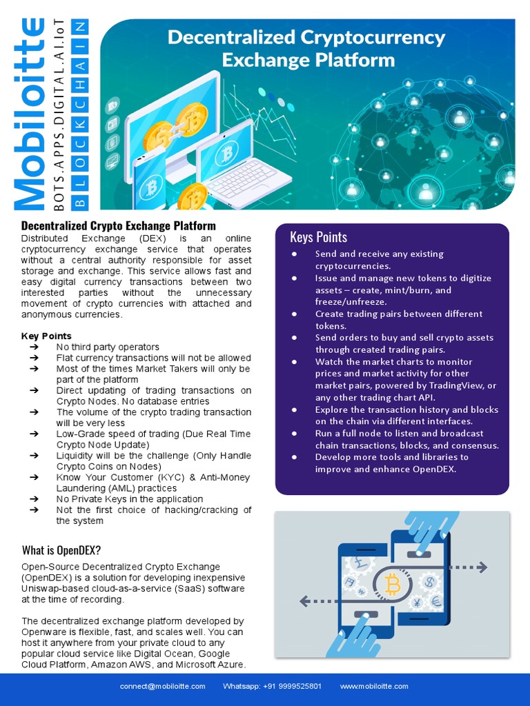 Decentralized Crypto Exchange Mobiloitte | PDF | Cryptocurrency | Cloud Computing