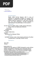 Amarnath Devops Resume | PDF | Software Development | Cloud Computing