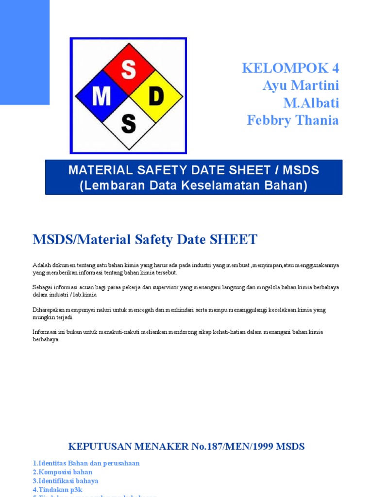 MSDS Bahan Kimia | PDF