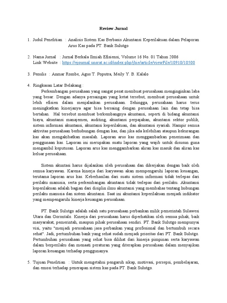 Review Jurnal | PDF | Karier & Perkembangan