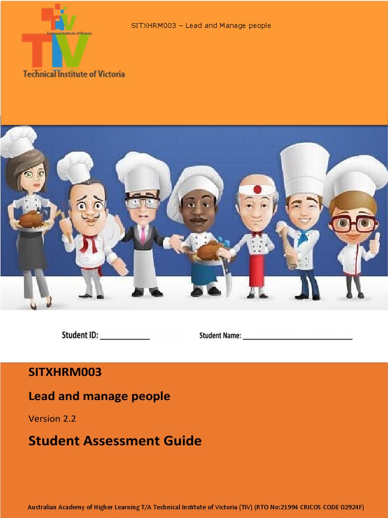 SITXHRM003 Assessment Guide | PDF | Educational Assessment | Motivational