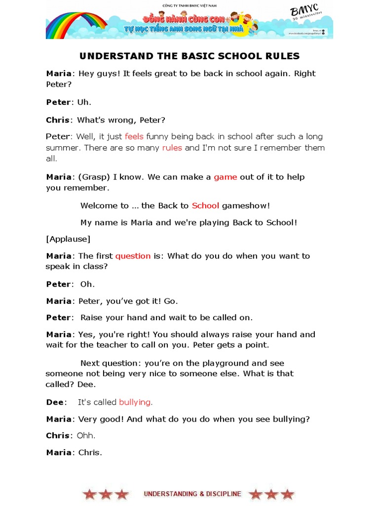 Understand The Basic School Rules: Peter: Well, It Just Funny Being ...