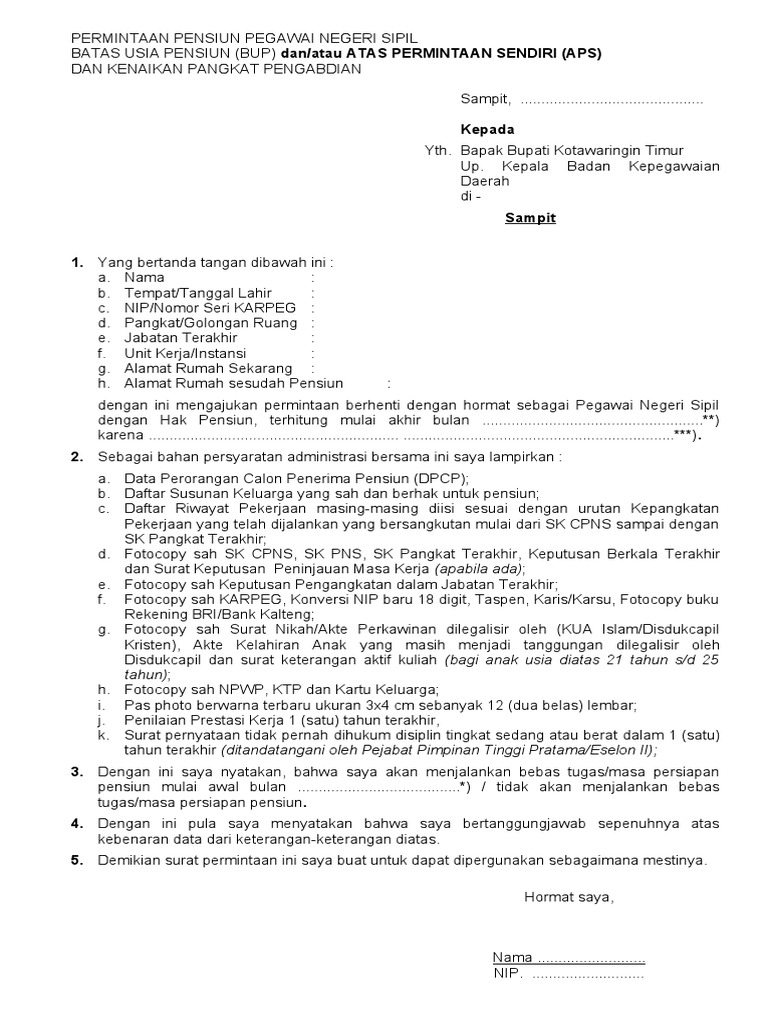 Form Pensiun, MPP, DPCP, Etc - Final | PDF